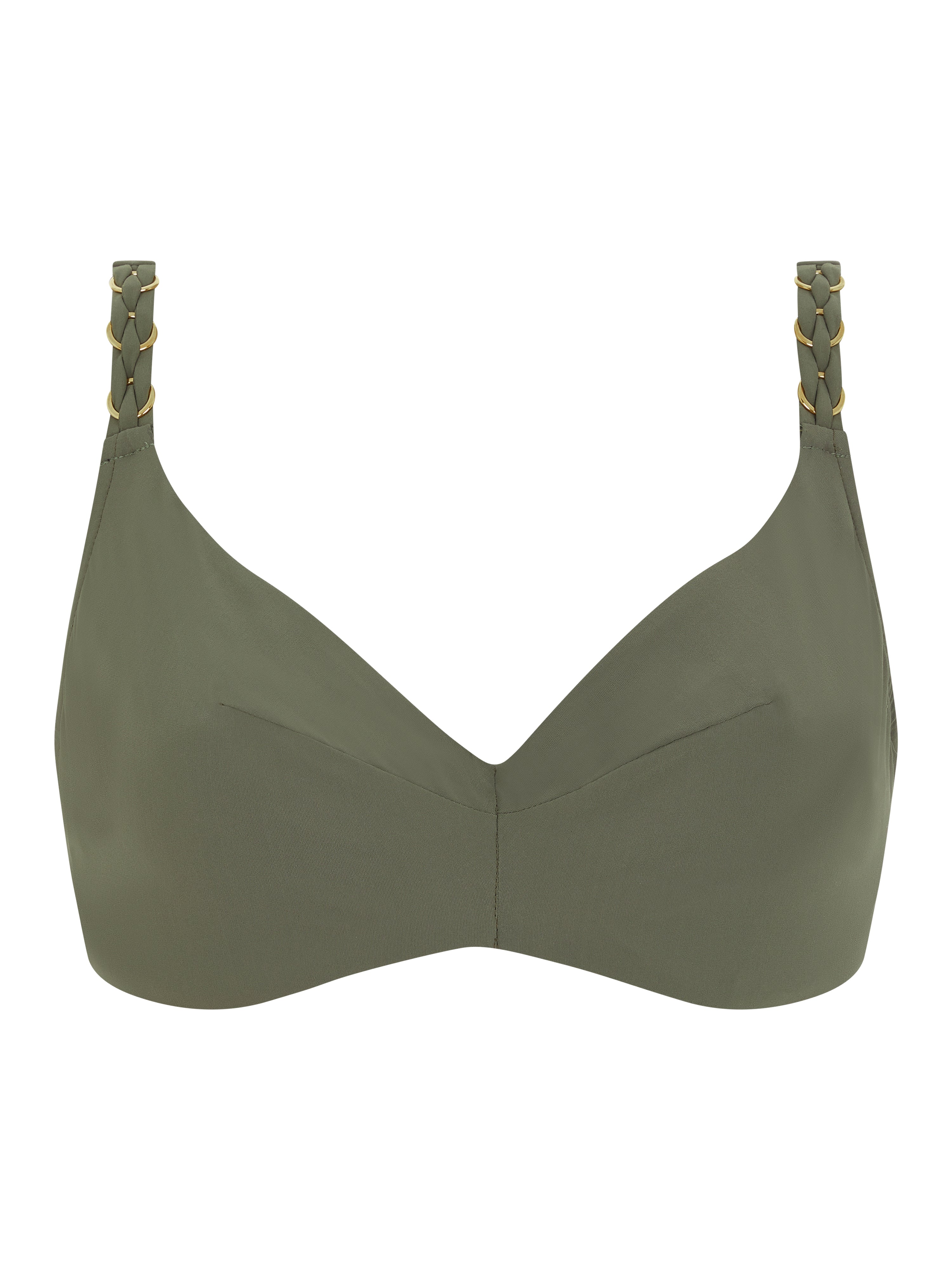 Chantelle Beachwear Emblem full cup wire bra Khaki Green – Birger Jarls ...